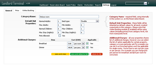 Features Of Web Based Property Management System Reservation Board