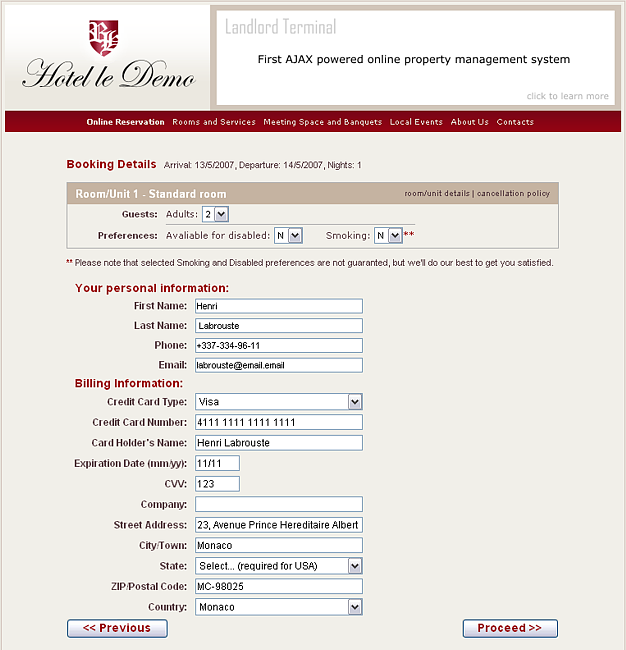 Services web basés sur la solution logicielle de l'hôtel - le système ...