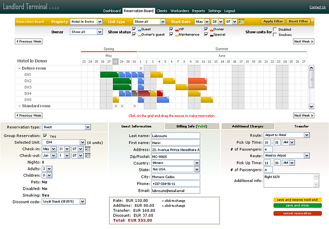 Services web basés sur la solution logicielle de l'hôtel - le système ...