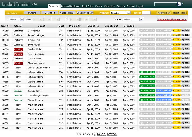 Services web basés sur la solution logicielle de l'hôtel - le système ...